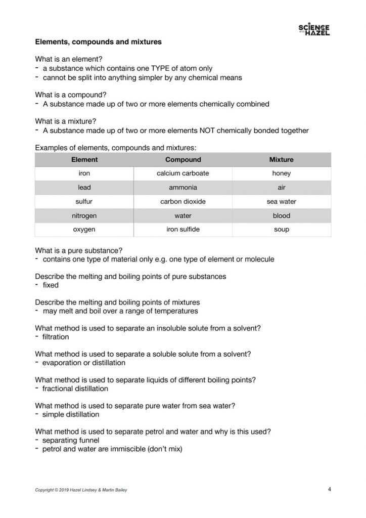 The Perfect Answer Revision Guide Edexcel Igcse Chemistry 9 1 Triple