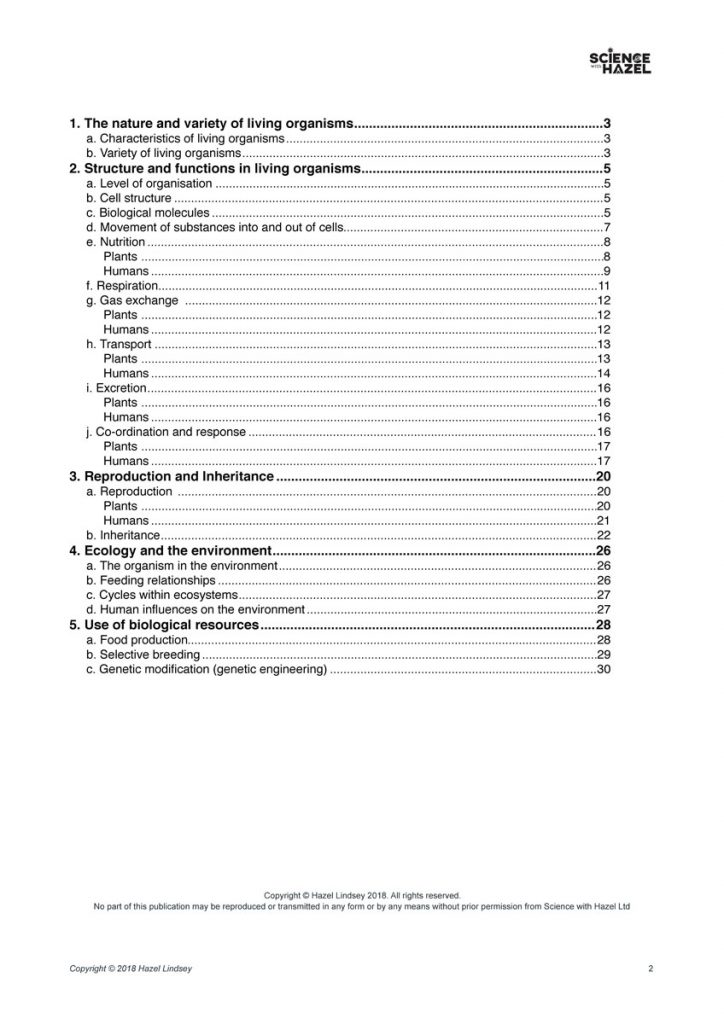 The Perfect Answer Revision Guide Edexcel Igcse Biology 9 1 Double